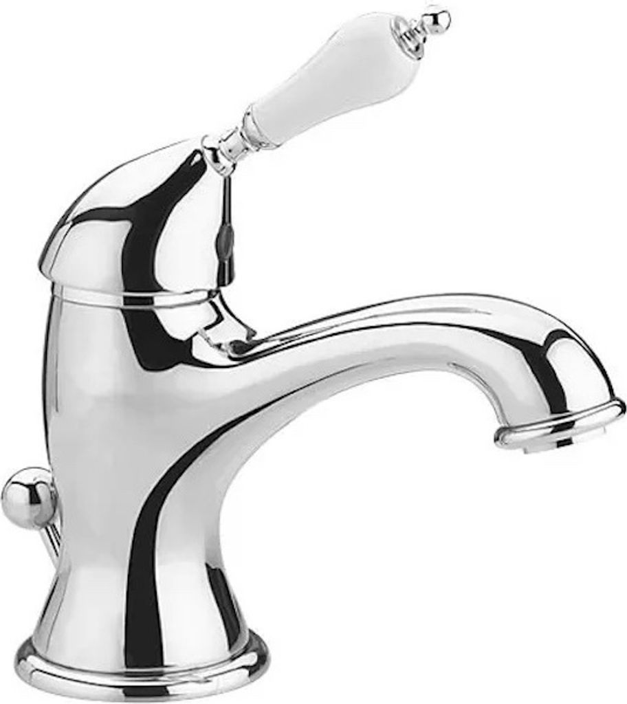 Rubinetto per lavabo cromato retrò, rubinetto vintage,