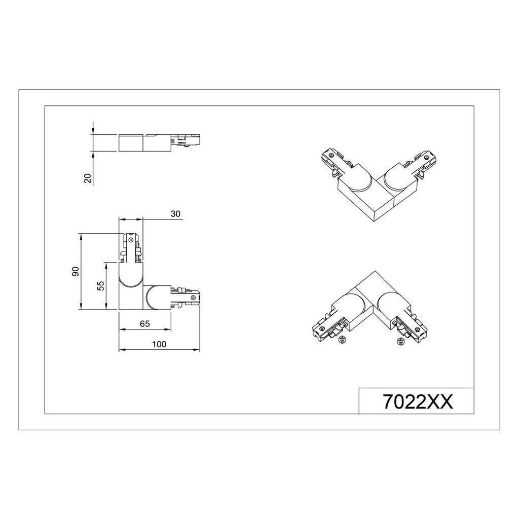Trio Leuchten L-Verbinder DUOline schwarz | Kaufland.de