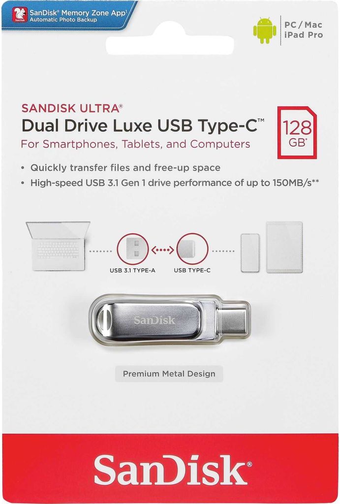 USB kľúč 128 GB SanDisk Ultra Dual Luxe USB | Kaufland.sk