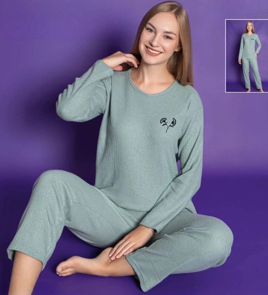 Damen Pyjama Schlafanzug Grün XXL Lang | Kaufland.de