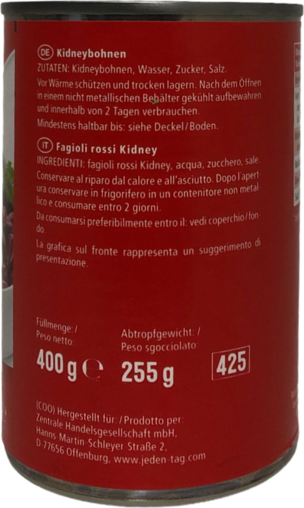 Jeden Tag Rote Kidneybohnen (255g ATG Dose) + | Kaufland.de