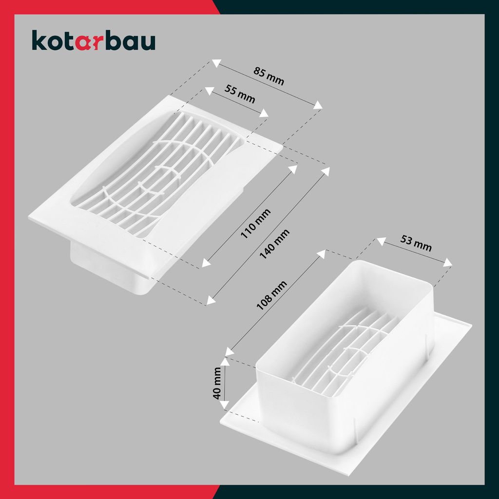 Kratka wentylacyjna systemu KOTARBAU® 110 x | Kaufland.pl