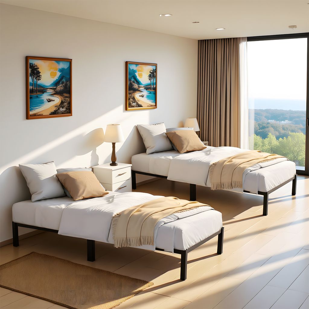 H.J WeDoo rám postele 25 cm V kovová postel s roštovým