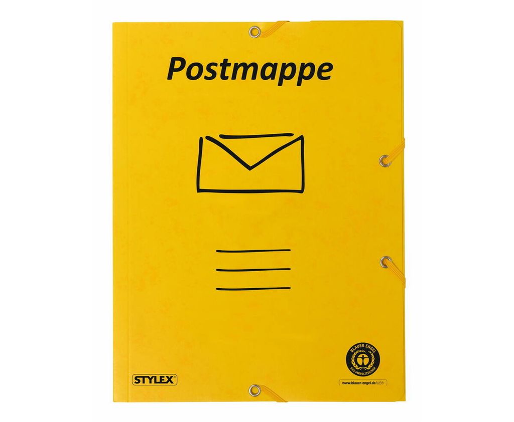 STYLEX Postmappe - DIN A4 -Blauer Engel - gelb Sammelmappen