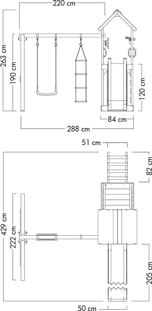 WICKEY Hrací věž MultiFlyer s houpačkou a | Kaufland.cz
