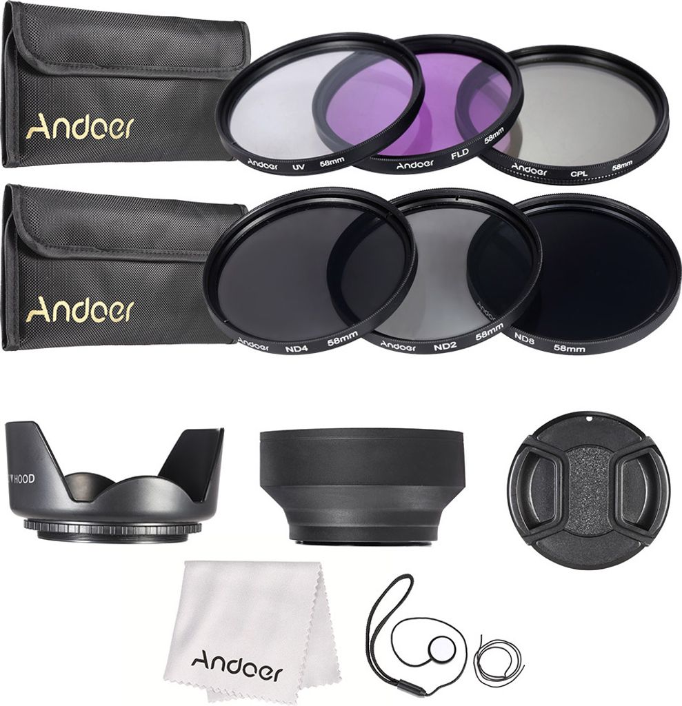 Andoer 58mm Lens Filter Kit UV + CPL + FLD + | Kaufland.de