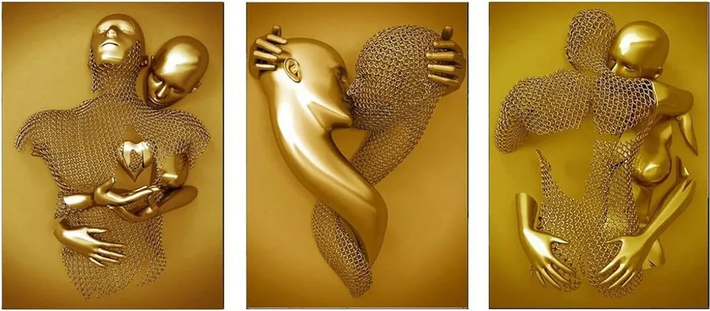 Bild Leinwand Kunst Wand 3er, Liebesherz 6D | Kaufland.de