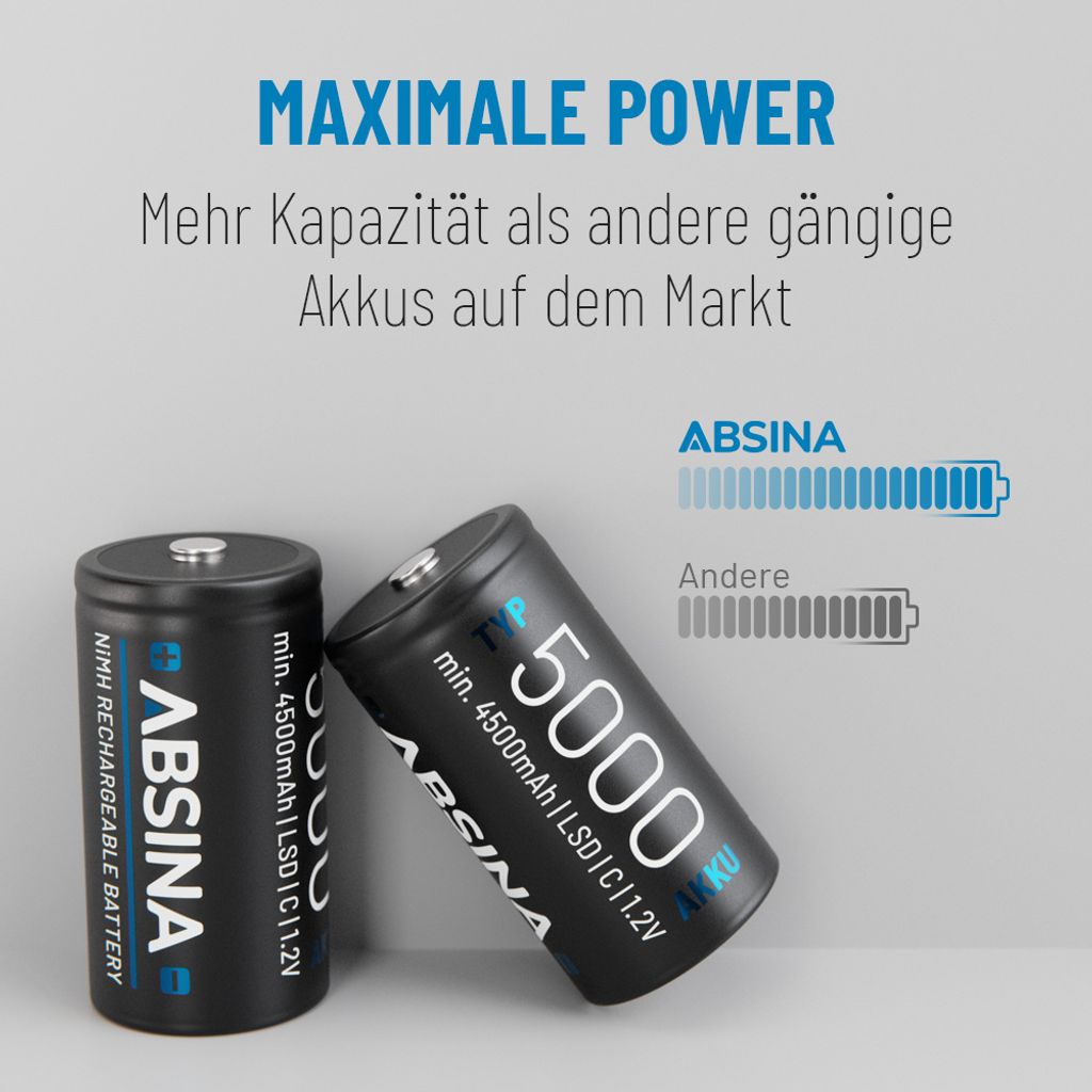 ABSINA 8x Batterien C Baby LR 14 | Kaufland.de