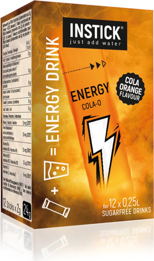 INSTICK Energy Cola-O für 12 x 0,25 L pfandfrei