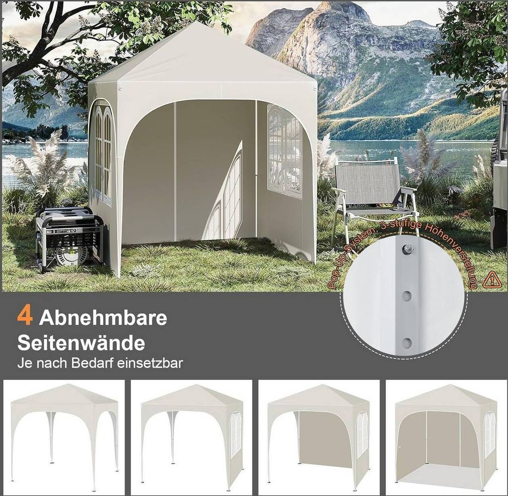 WOLTU Pavillon, Faltpavillon 2x2 m, mit 4 | Kaufland.de