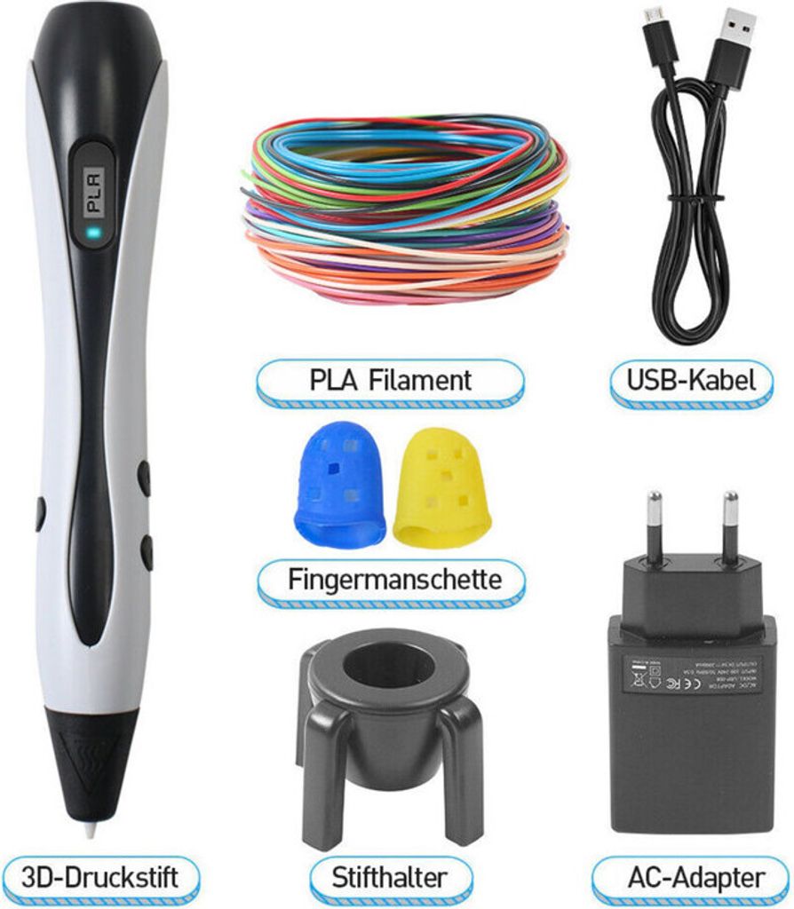 3D Stift Set mit 36m Filament und 12 | Kaufland.de