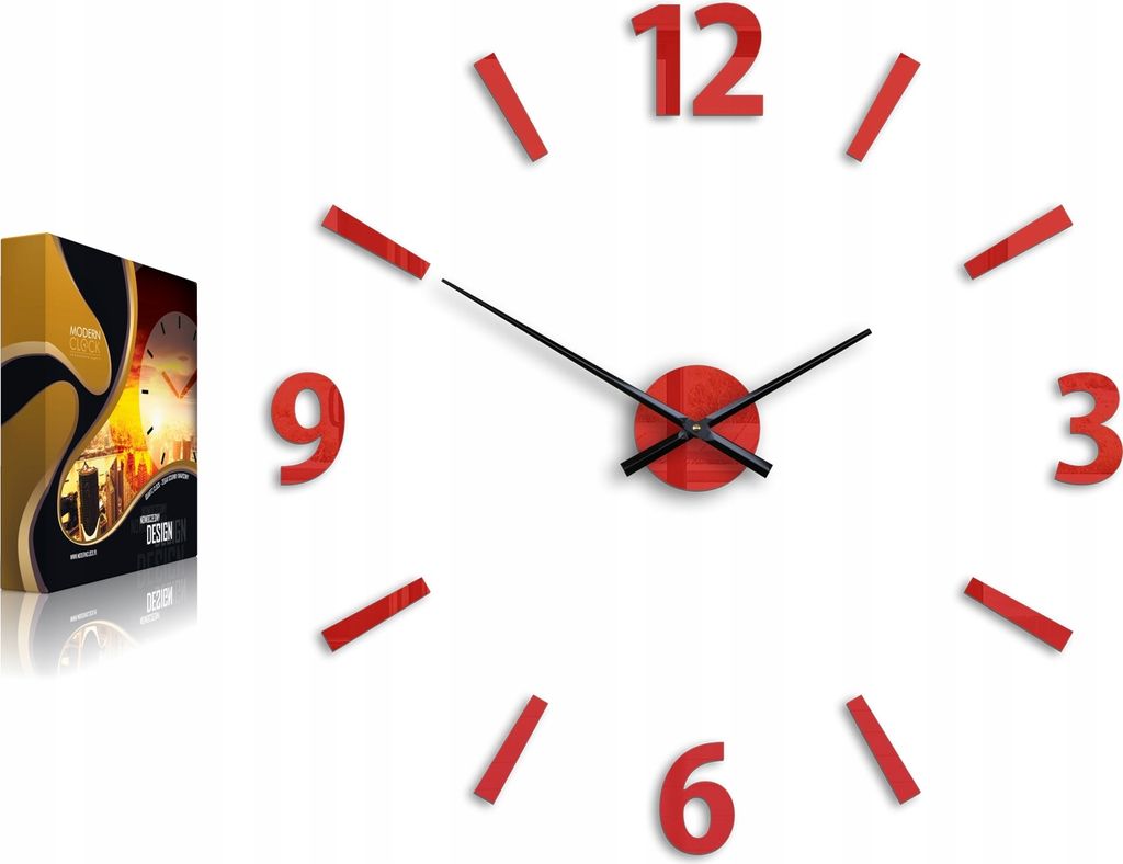 ModernClock, Uhr, wanduhr rot groß, wanduhr | Kaufland.de