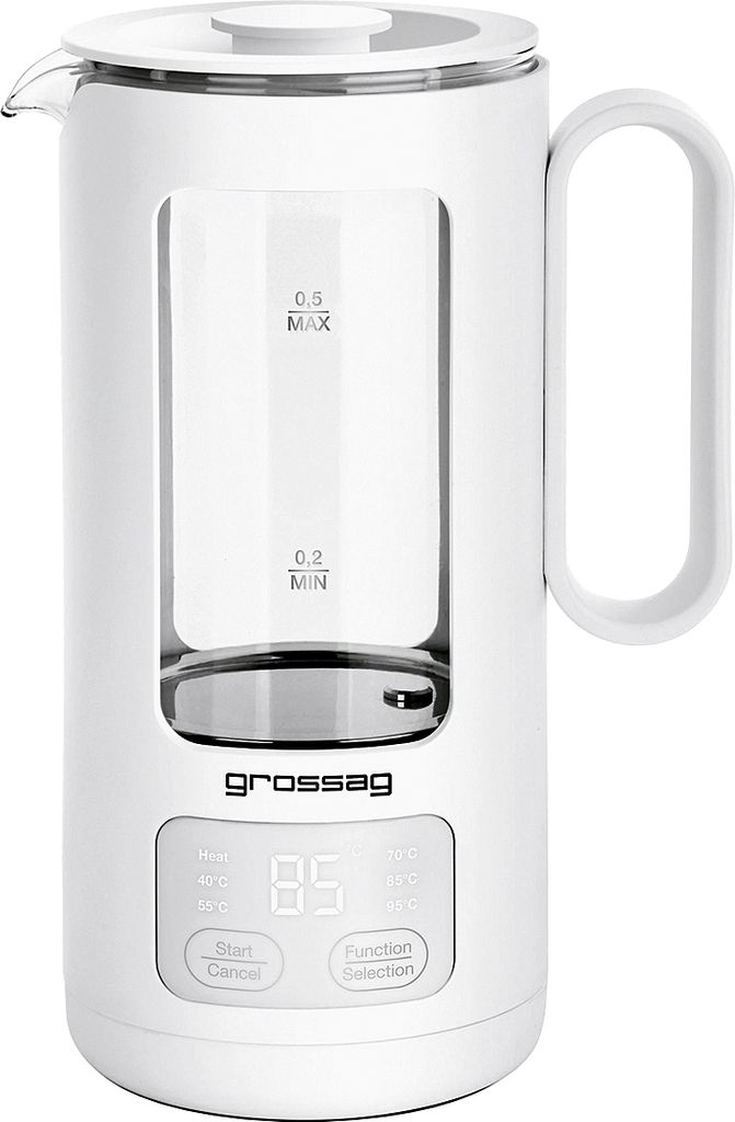 GROSSAG sklenená kanvica WK 8 0,5 l biela | Kaufland.sk