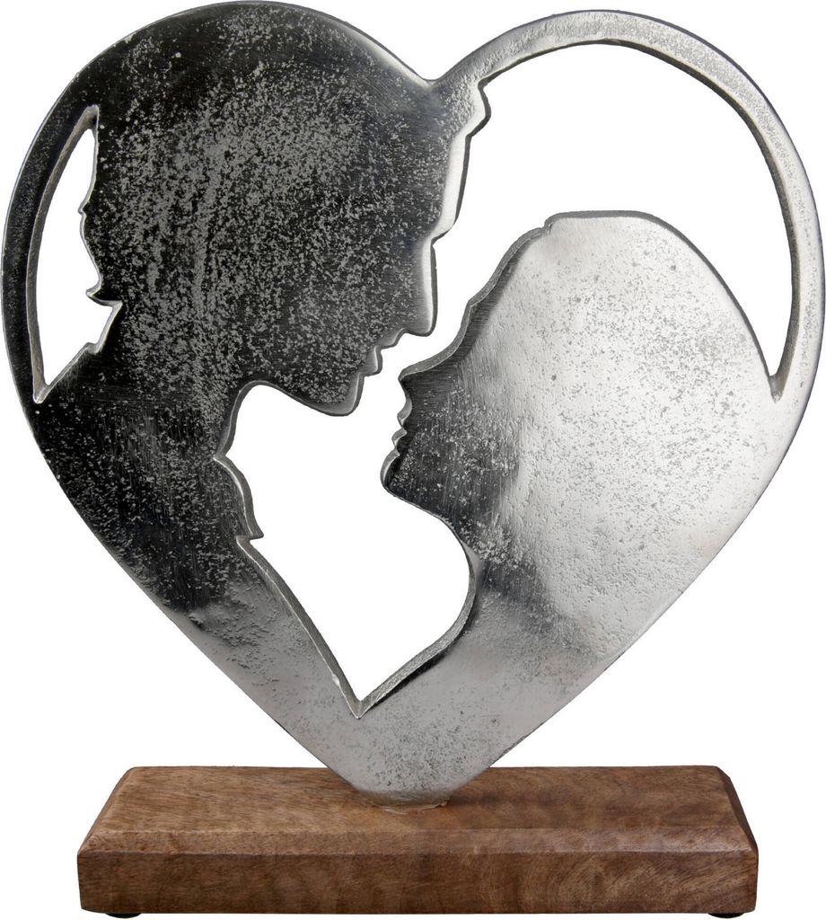 Alu Deko Herz Liebespaarmotiv auf Holzbasis | Kaufland.de