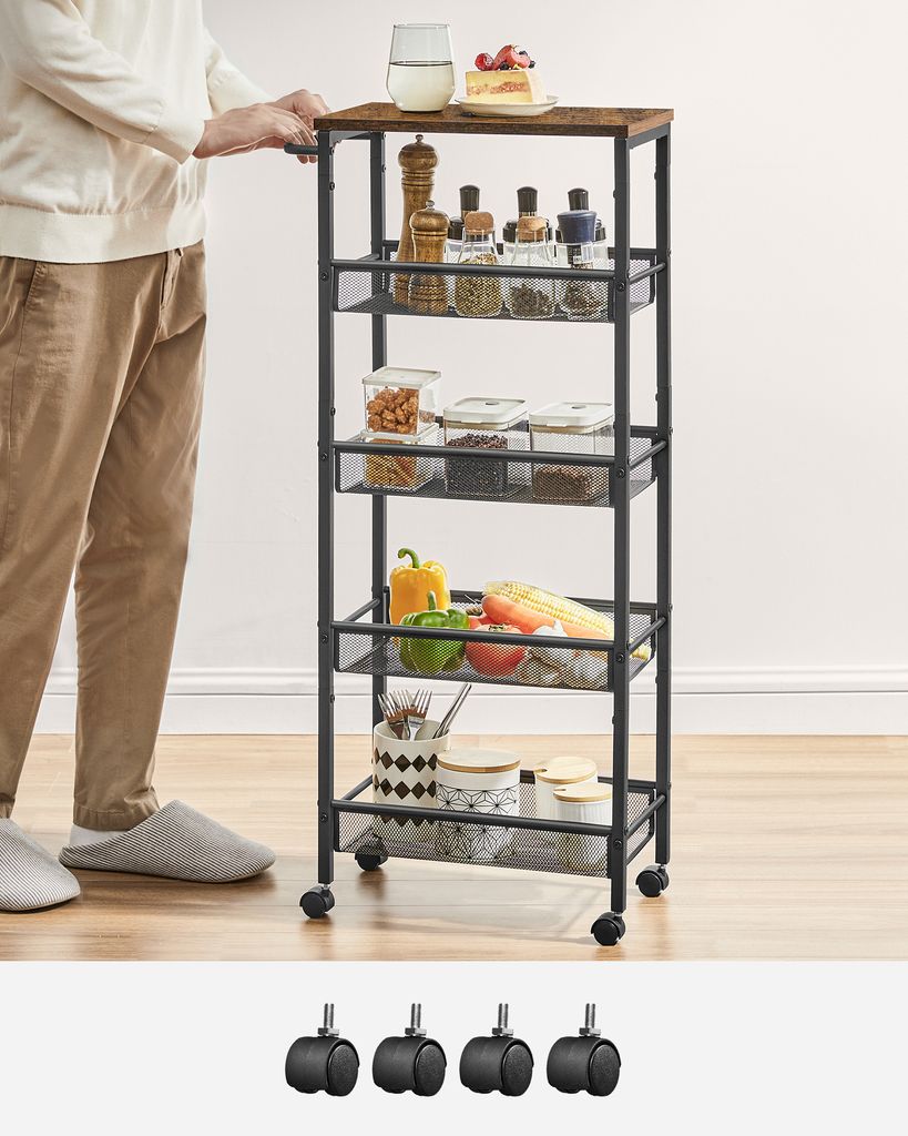 VASAGLE vozík, police do niky na kolečkách, 5 | Kaufland.cz