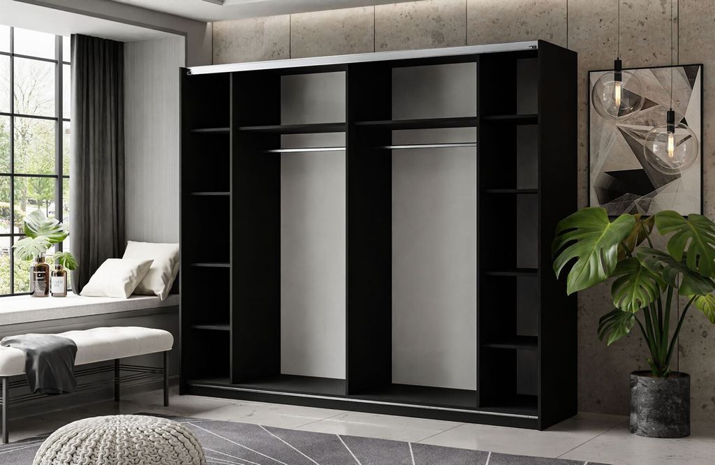 Spannende Kleiderschrank Schwarz Hochglanz Fotos