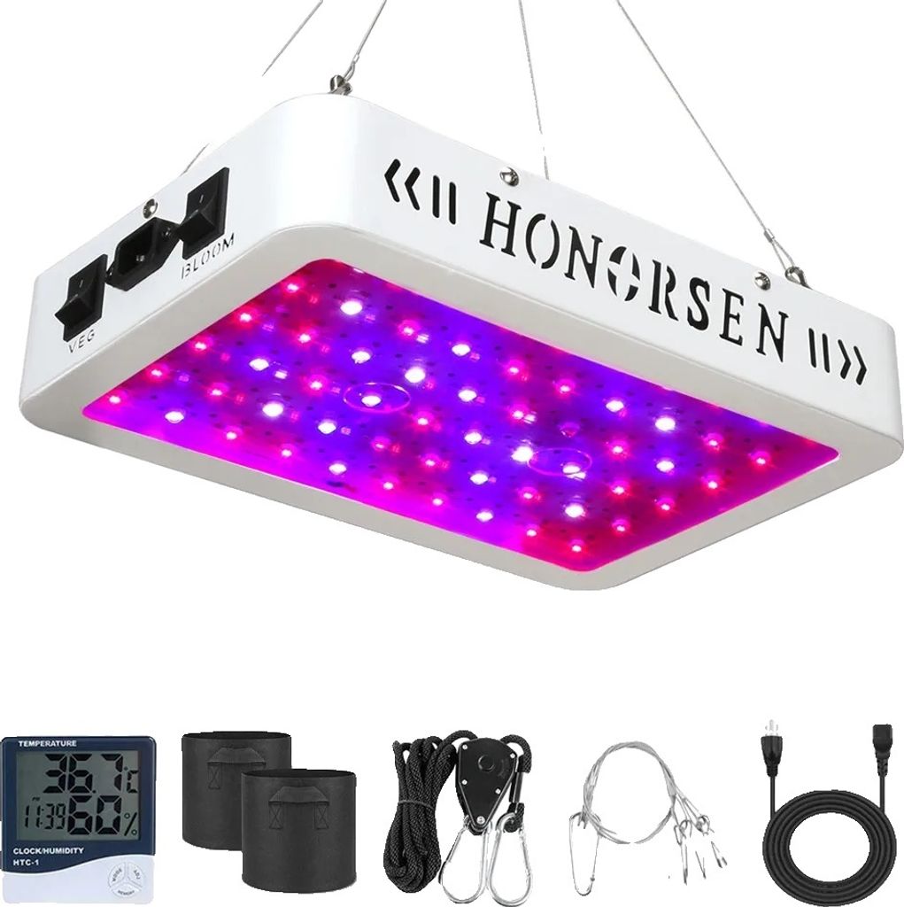 LED svetlo na pestovanie, plné spektrum, dvojitý spínač,