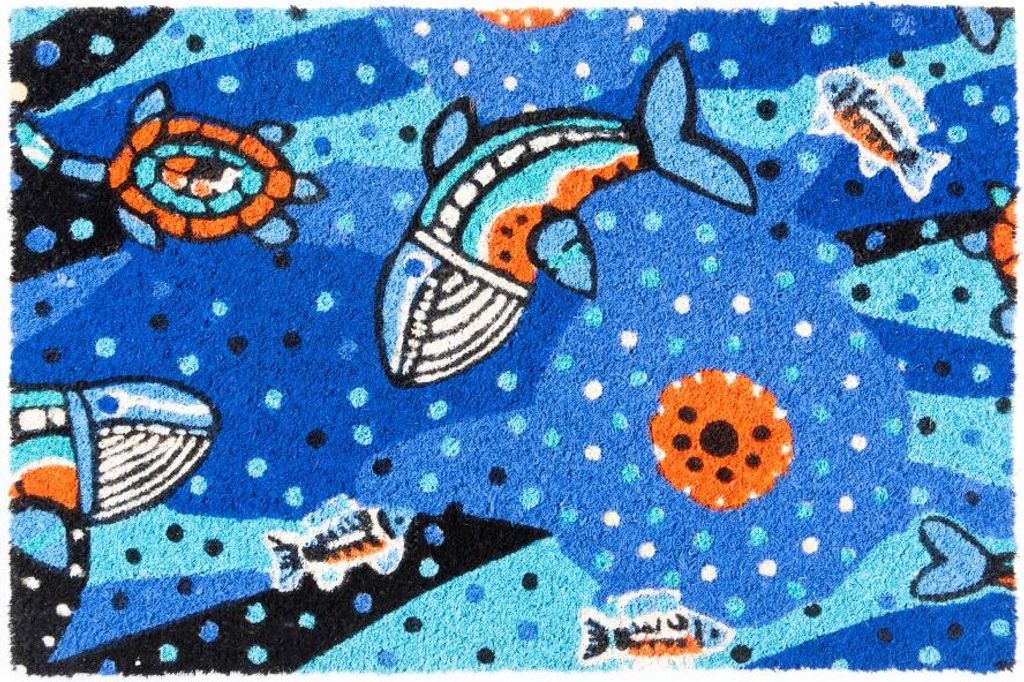 Excelsa Fußmatte Aboriginal Kokosnuss 60x1,5x40 cm Bunt