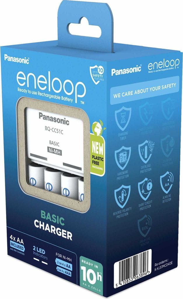 eneloop Panasonic Charger Basic BQ-CC51 + 4x | Kaufland.cz