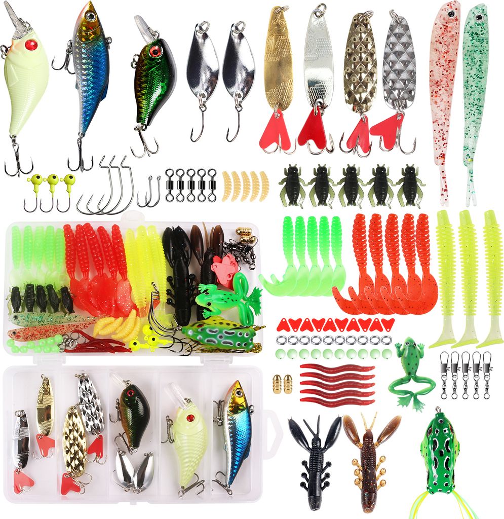 94-teiliges Angelkoeder-Set fuer Barsch, Forelle, Lachs,