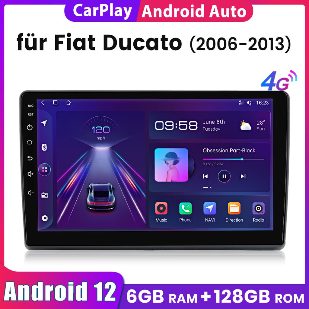 Carplay 6+128G GPS navi Für Fiat Ducato | Kaufland.cz