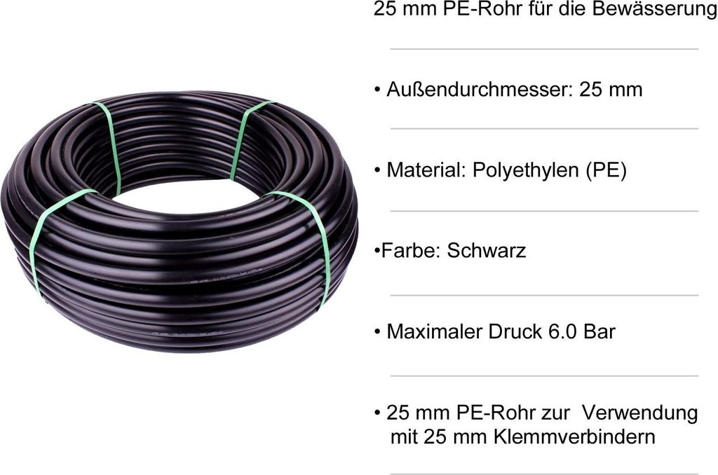 PE Rohr 25mm PN6 Verlegerohr Wasserleitung | Kaufland.de