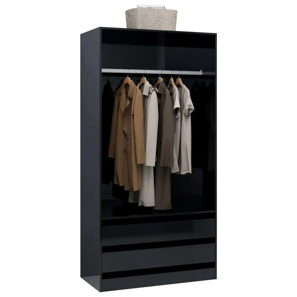 Spannende Kleiderschrank Schwarz Hochglanz Fotos