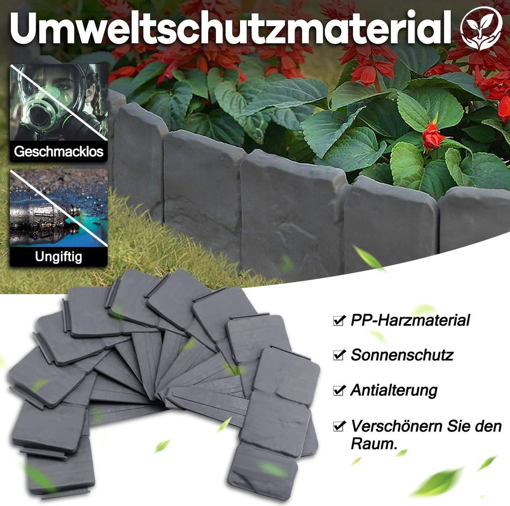 Rasenkante Kunstoff in Steinoptik 17,5m | Kaufland.de