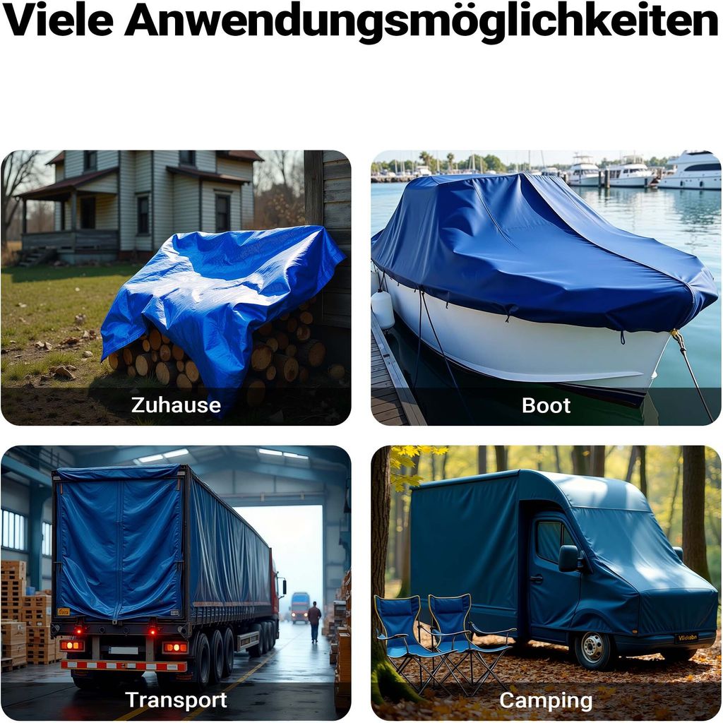 Wiltec wetterfeste Abdeckplane blau, | Kaufland.de