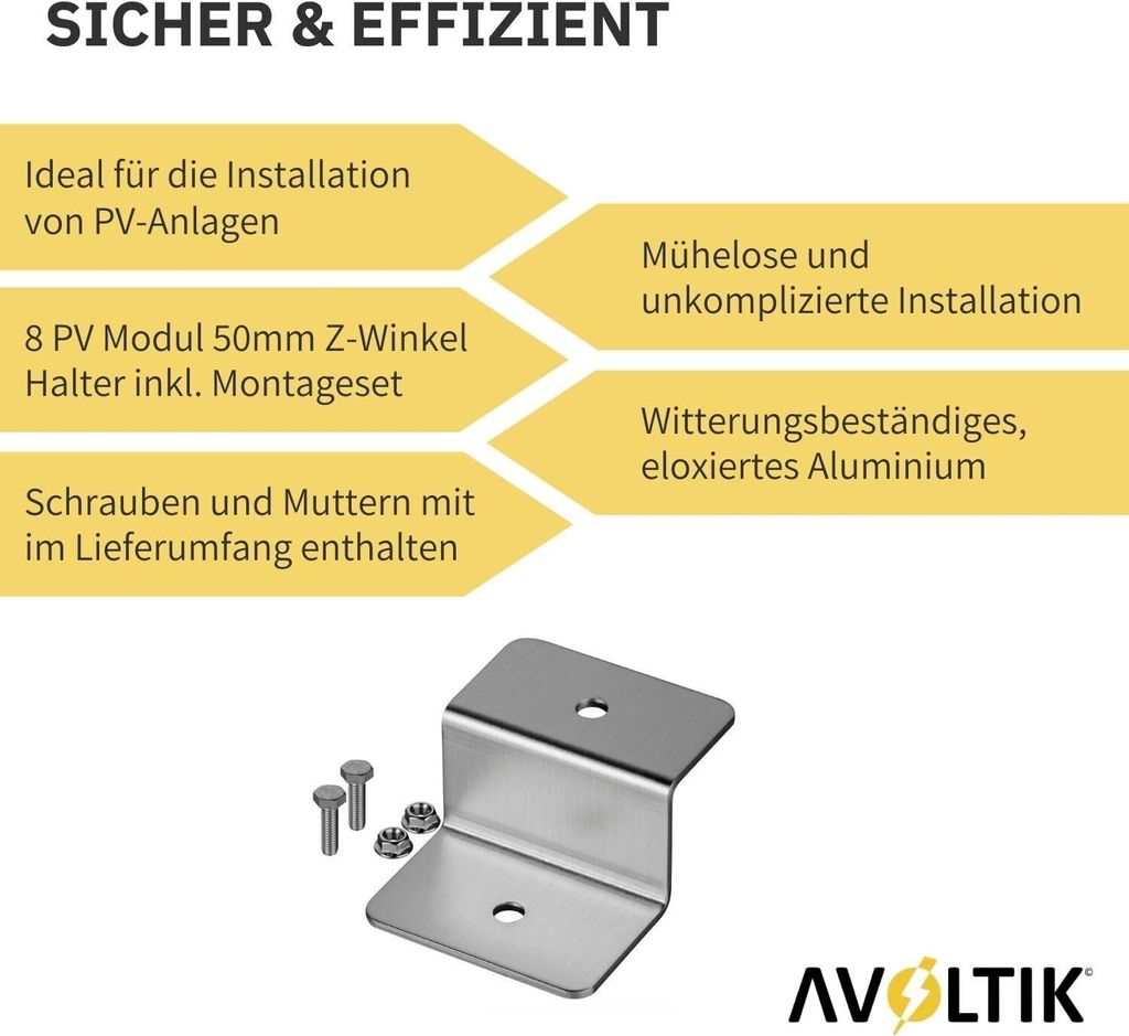 8er Set Alu Z-Winkel Befestigungswinkel PV | Kaufland.de
