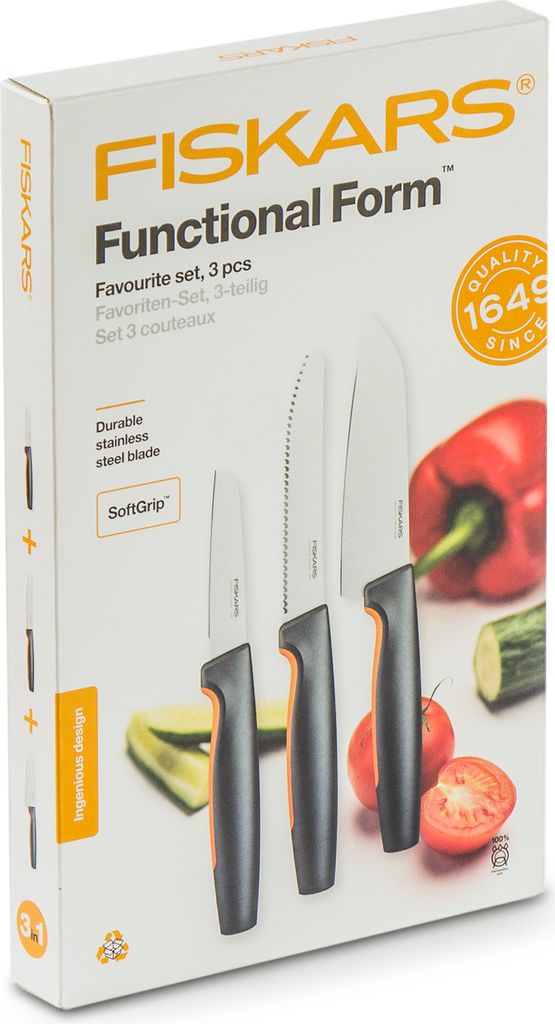 Fiskars FF oblíbený set - 3 nože (1057556) | Kaufland.cz