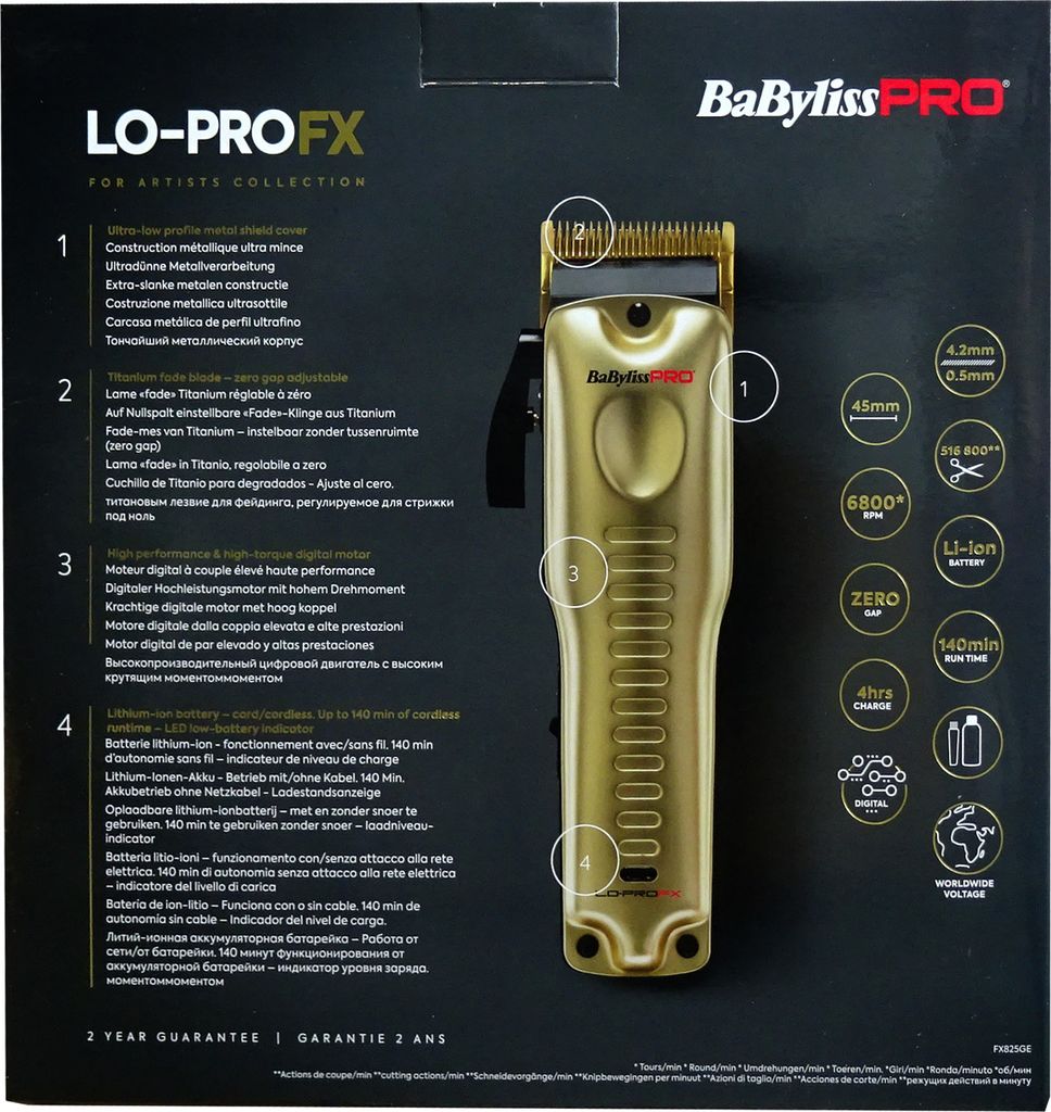 BaByliss PRO 4Artists Lo-Pro FX Clipper gold | Kaufland.sk