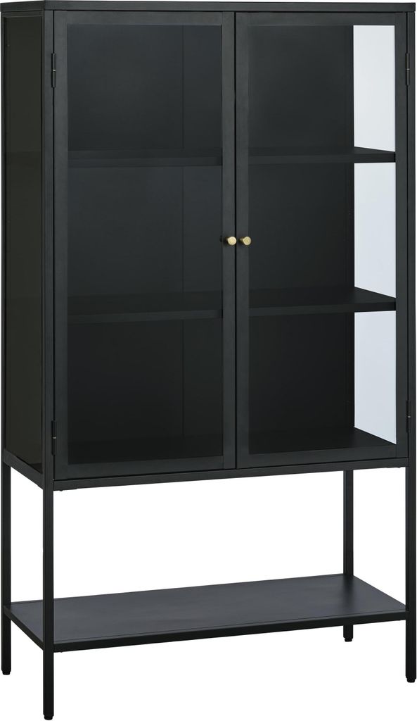 Dvoudveřová vysoká skříň Carmel Black Vitríny | Kaufland.cz