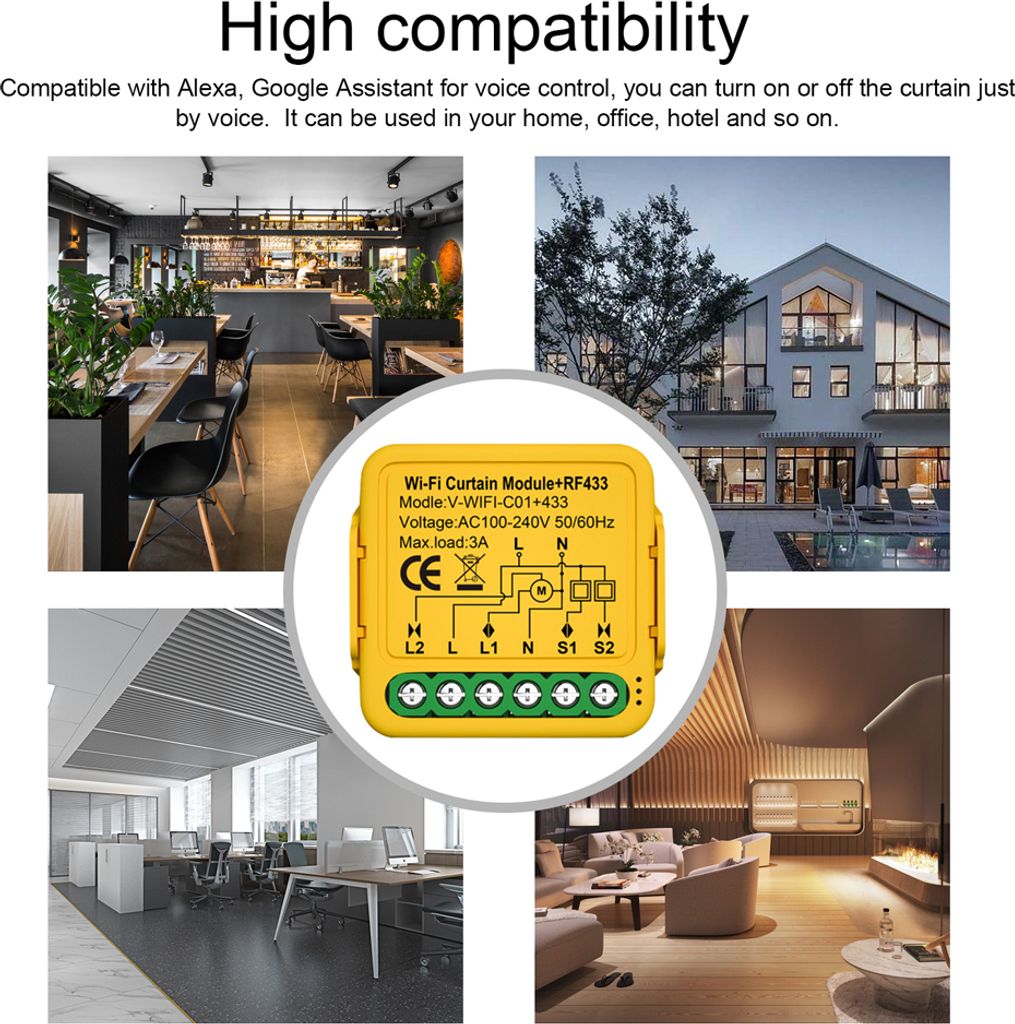 Tuya WIFI Intelligent 433 Curtain Module Slat | Kaufland.cz