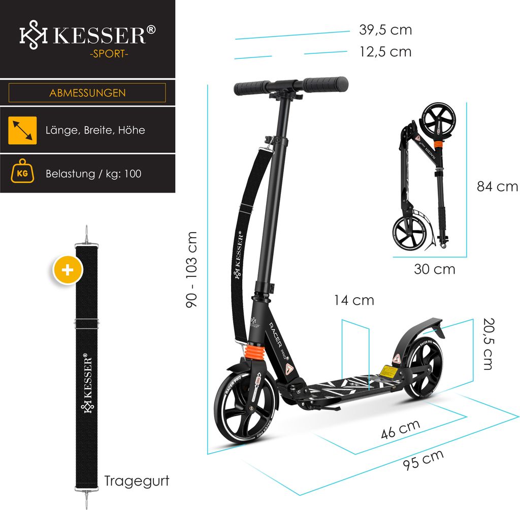 KESSER® Cityroller Scooter 205mm Räder | Kaufland.de