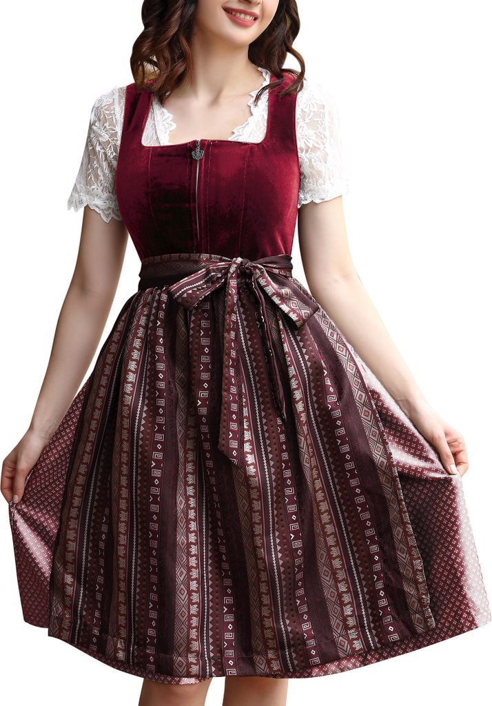 Acekool Damen Dirndl Smat Trachtenkleid mit | Kaufland.de