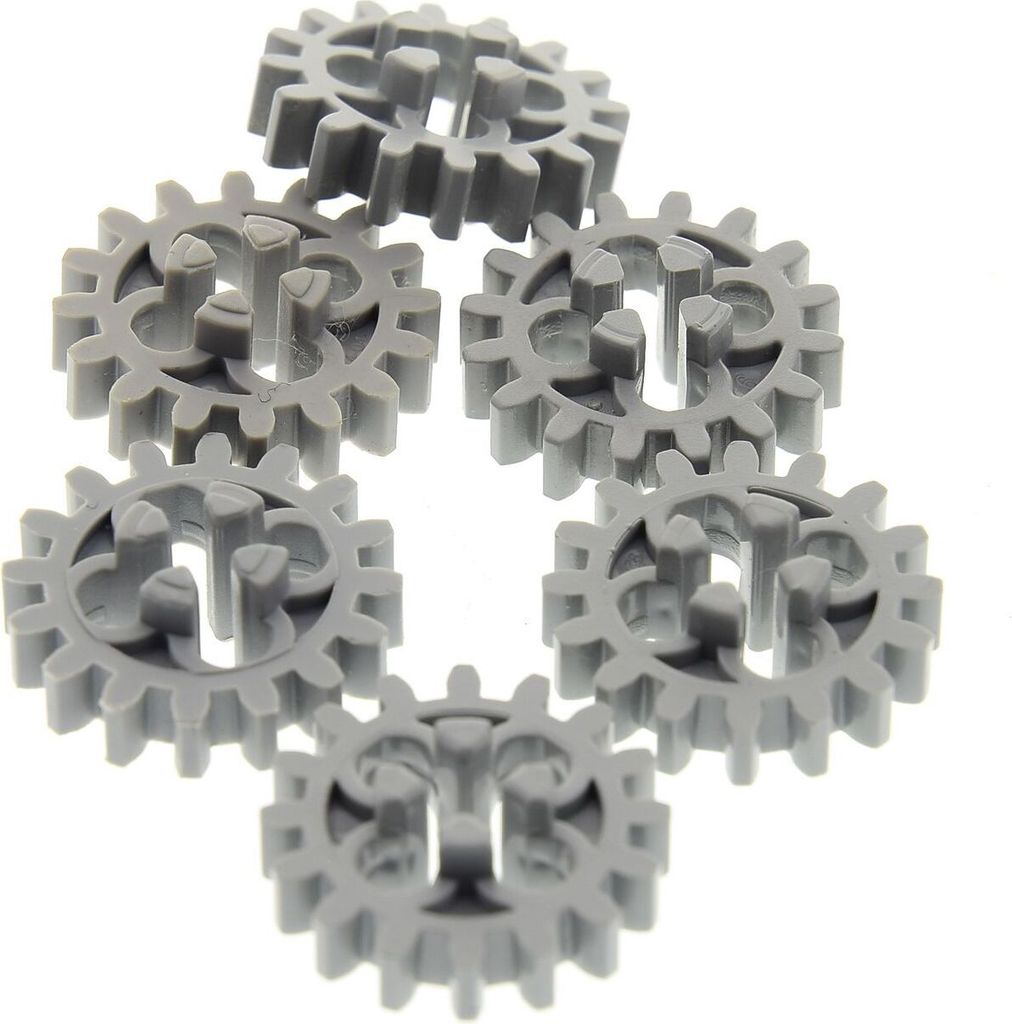 6x Lego Technic Zahnrad Z16 neu-hell grau Zahnräder 16