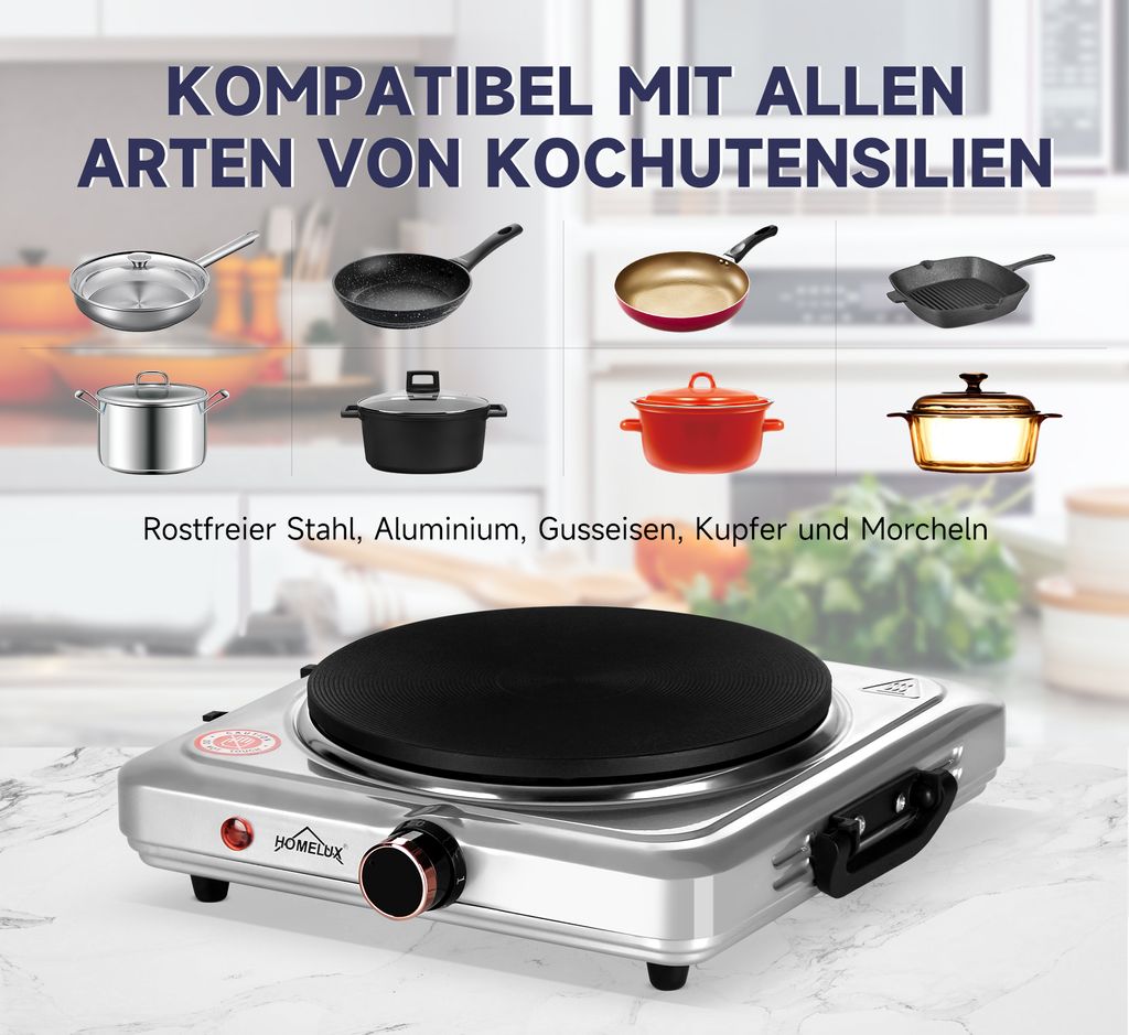 Homelux Kochplatte 1000W Herdplatte mit | Kaufland.de