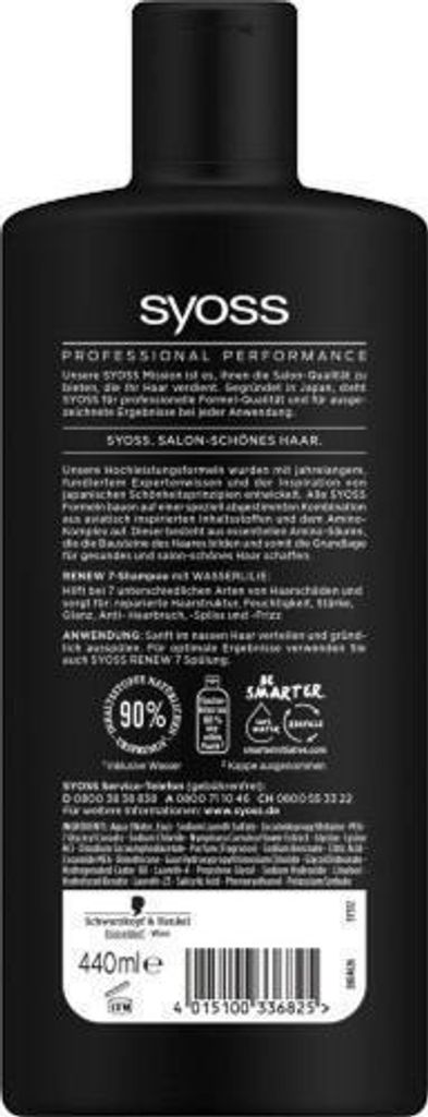 Syoss Shampoo Renew 7 Shampoo Für Stark Geschädigtes Haar