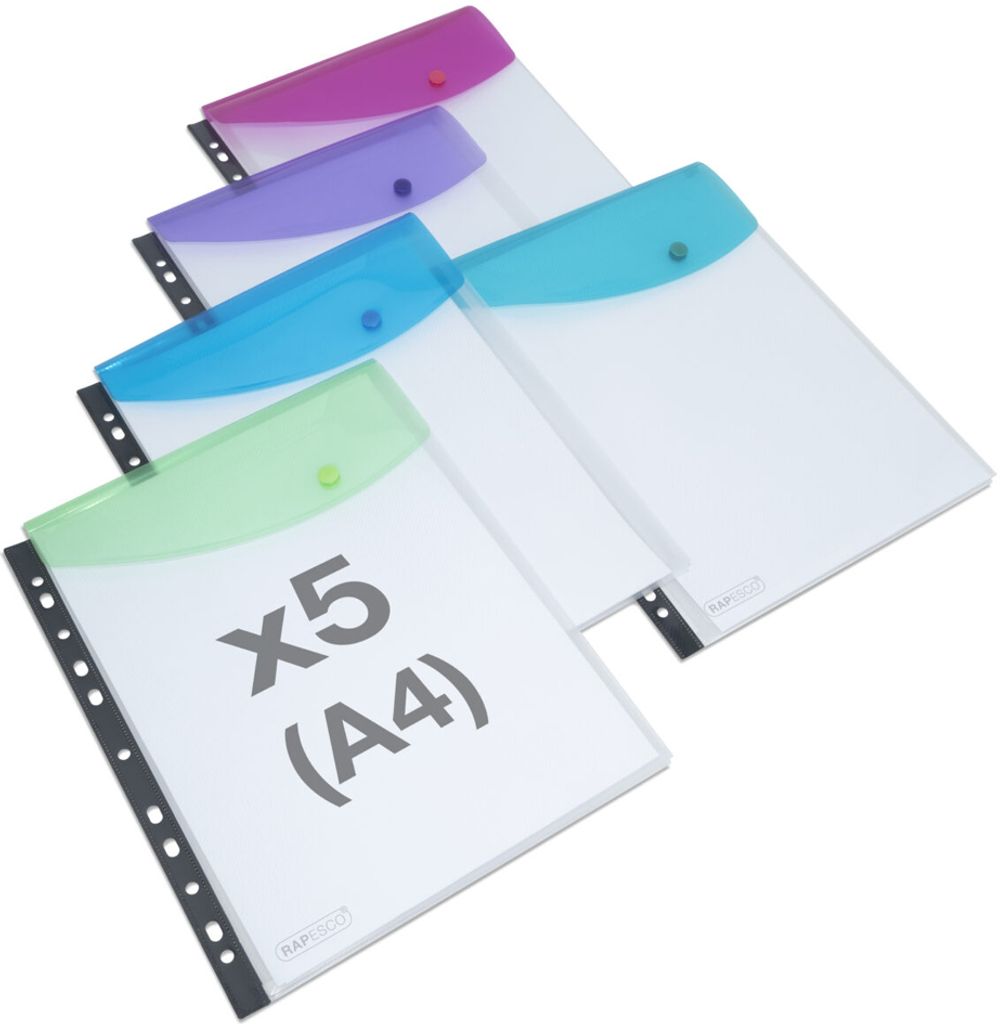 RAPESCO Pochette porte-documents DIN A4 perforation