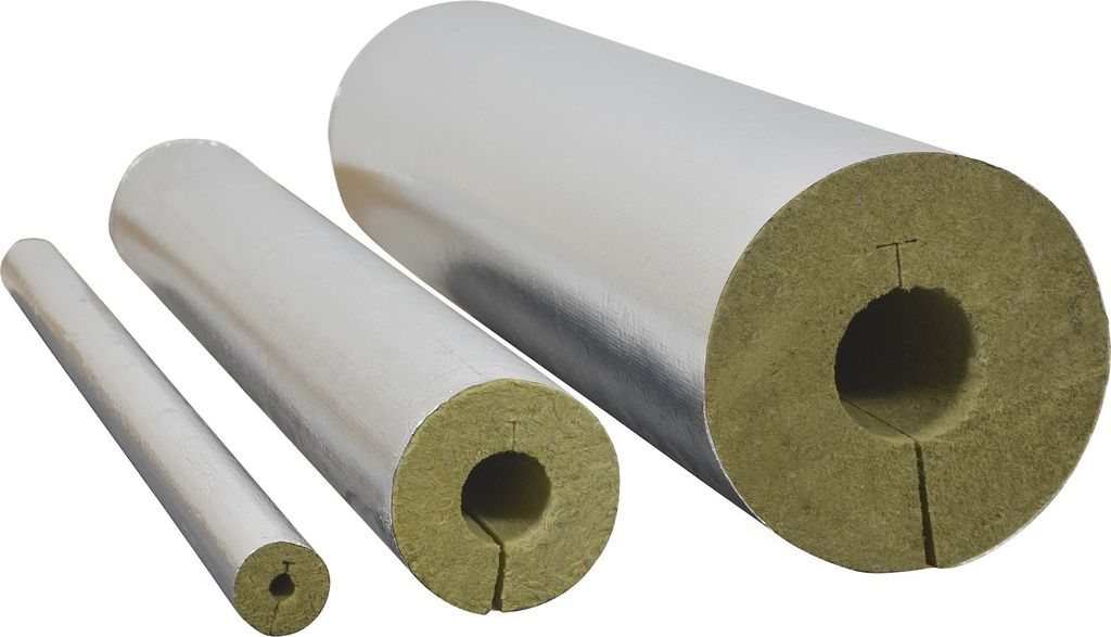 Rohrschale Rohrisolierung Steinwolle alukaschiert mit