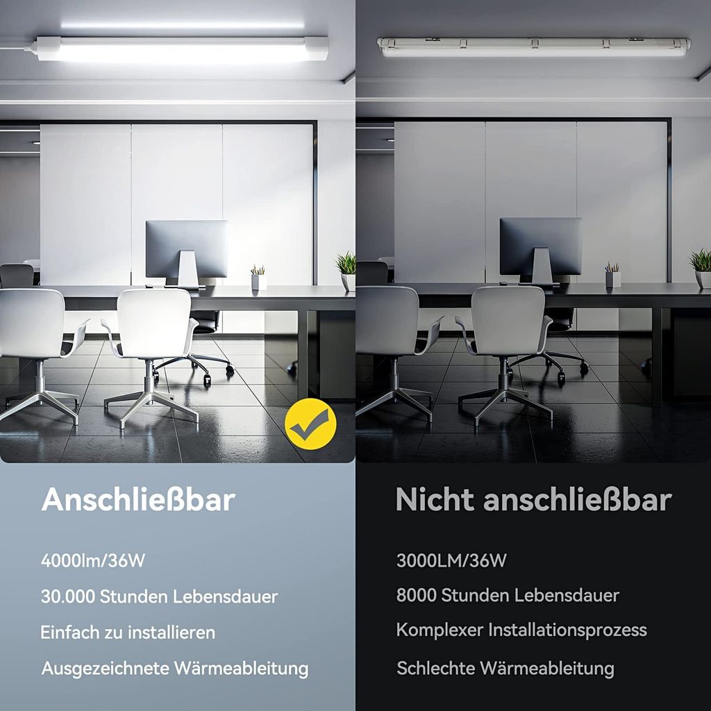 Anten LED Feuchtraumleuchte 36W 120cm 4000LM | Kaufland.de