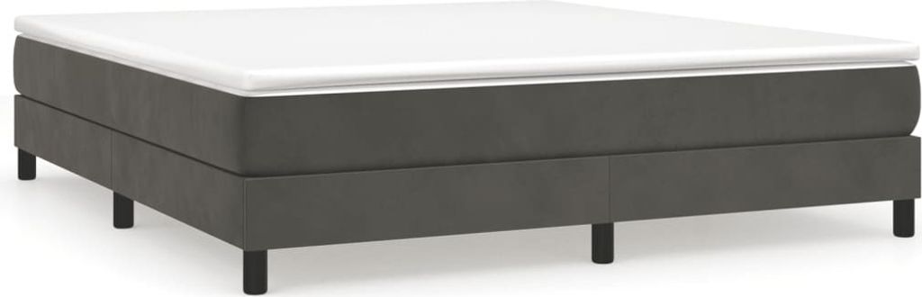 vidaXL Box spring bed Dark grey 180x200 cm | Kaufland.sk