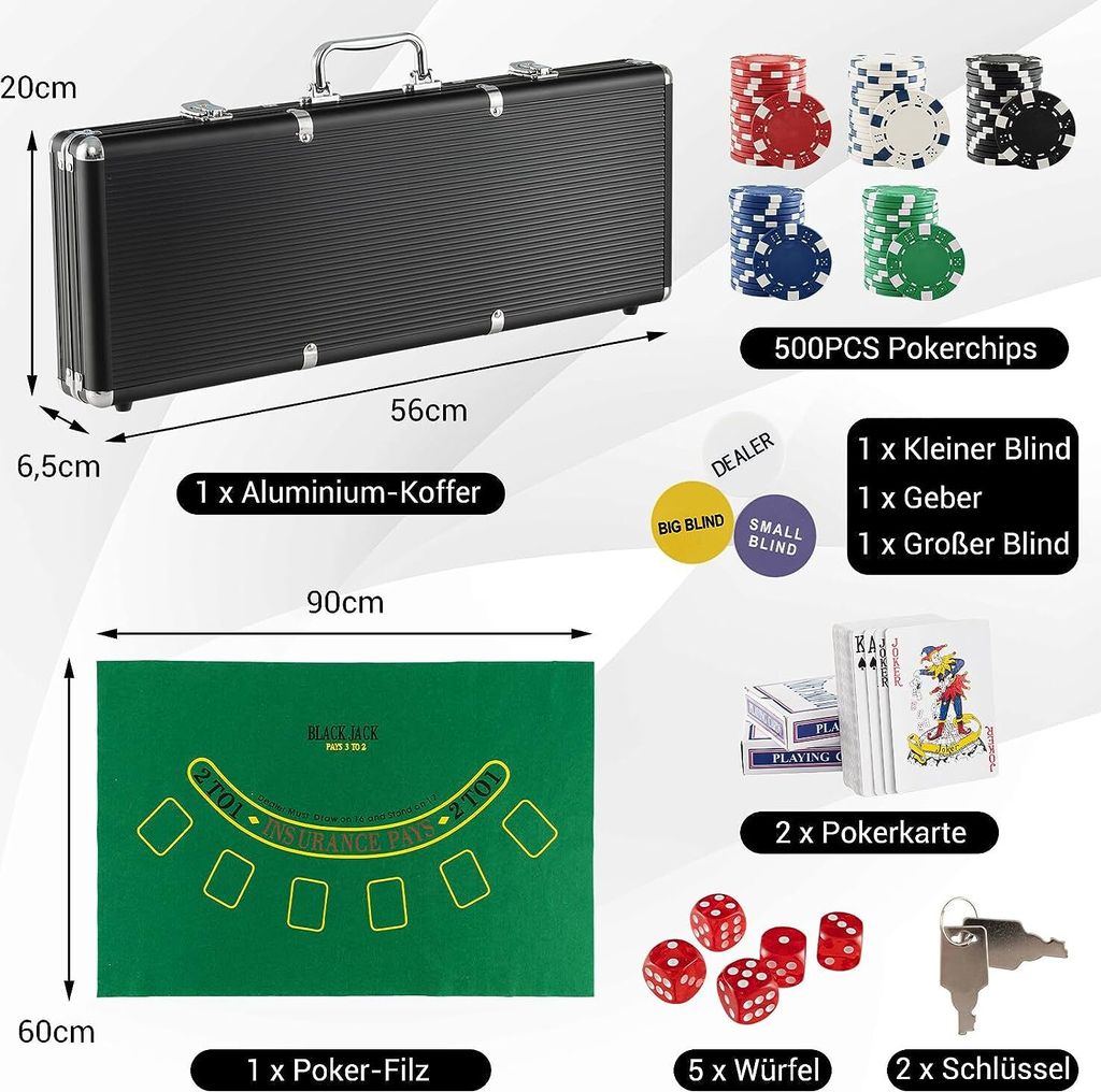 Ultimate Pokerset mit 500 Chips/ 2 Poker Set/ | Kaufland.de