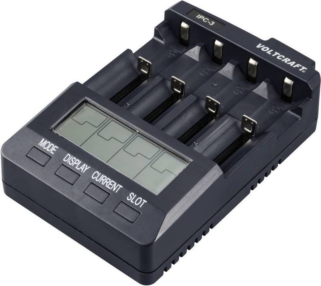 VOLTCRAFT IPC-3 Rundzellen-Ladegerät LiIon, NiCd, NiMH