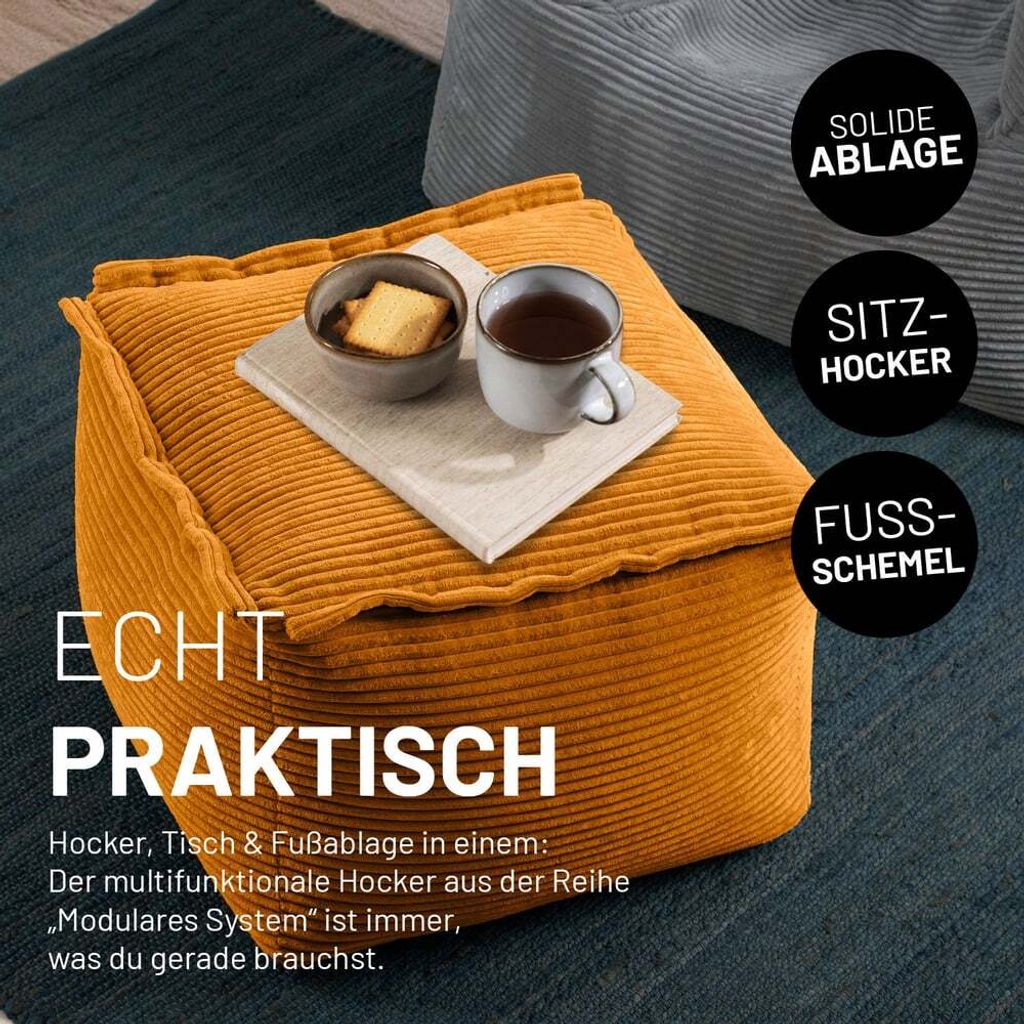 LUMALAND Modularer Sitzsack-Hocker aus der | Kaufland.de