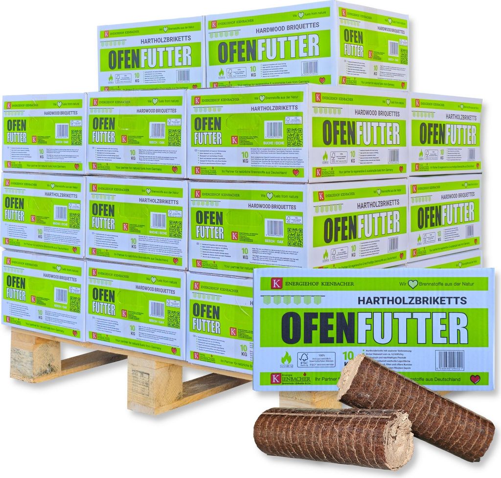 200 kg Nestro Briketts Hartholzbriketts aus Buche & Eiche