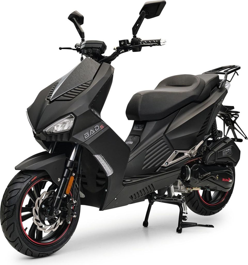 Motorroller 125 ccm Burnout BAD s Mattschwarz Motorroller