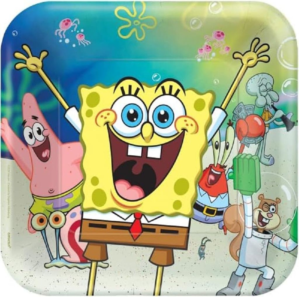 amscan Spongebob 8 dosiek Papierové taniere