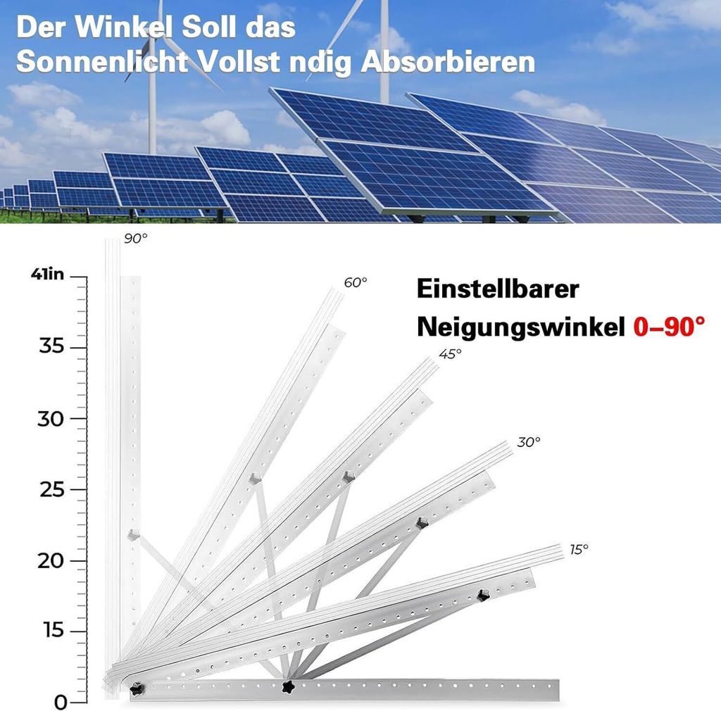 2 Paar 45 Zoll Solarhalterung bis 114cm | Kaufland.de